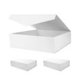 PKGSMART Extra Large Gift Boxes with Lids, 3 White Magnetic Gift Boxes ...