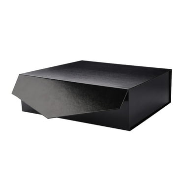10 Pack Black Gift Boxes with Lids, Ribbon and Blank White Greeting ...