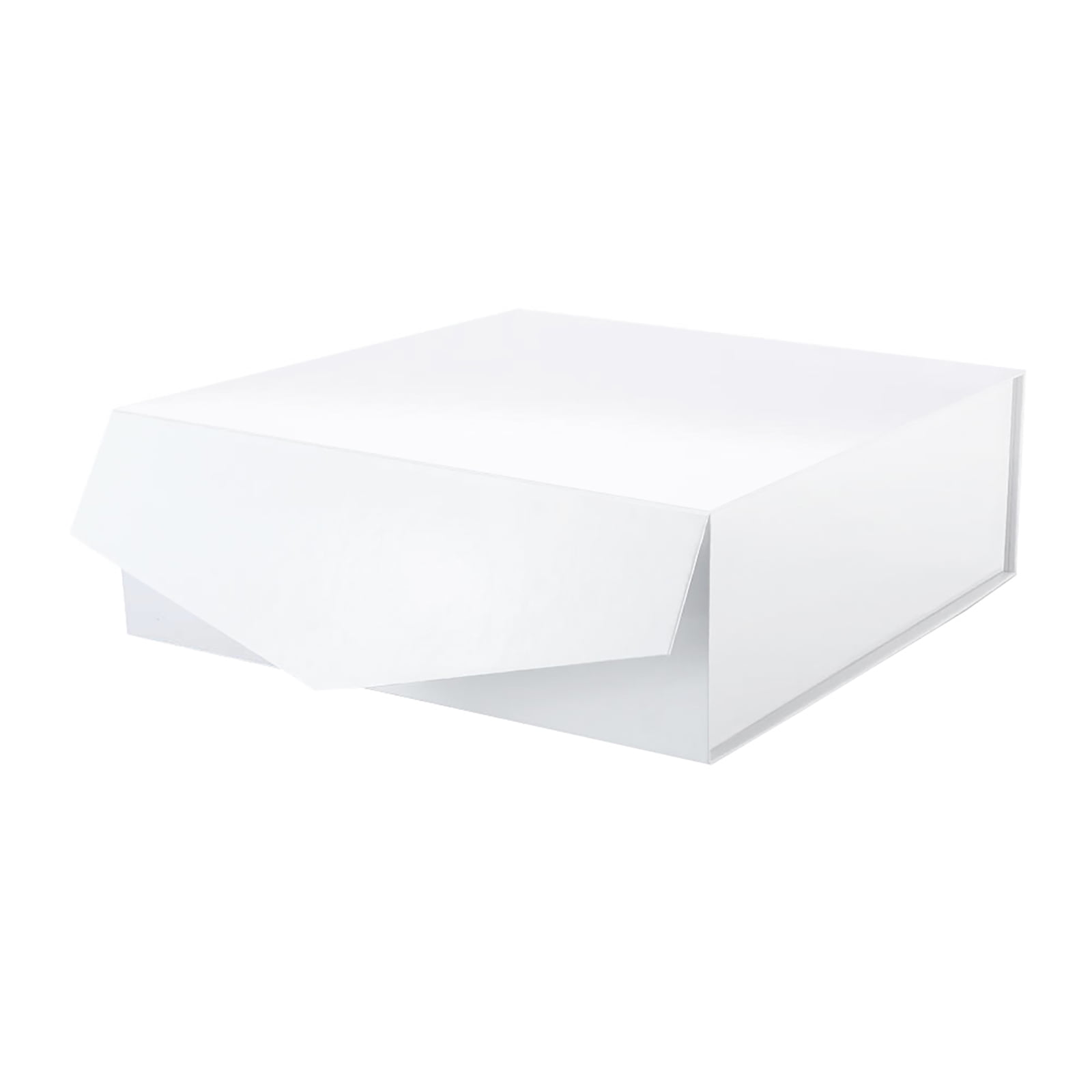 PKSMART Sturdy Large White Gift Box with Lid, Plain Size for Packing ...