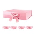 PKGSMART Large Gift Boxes with Ribbons, 5 Pink Gift Boxes with Magnetic ...
