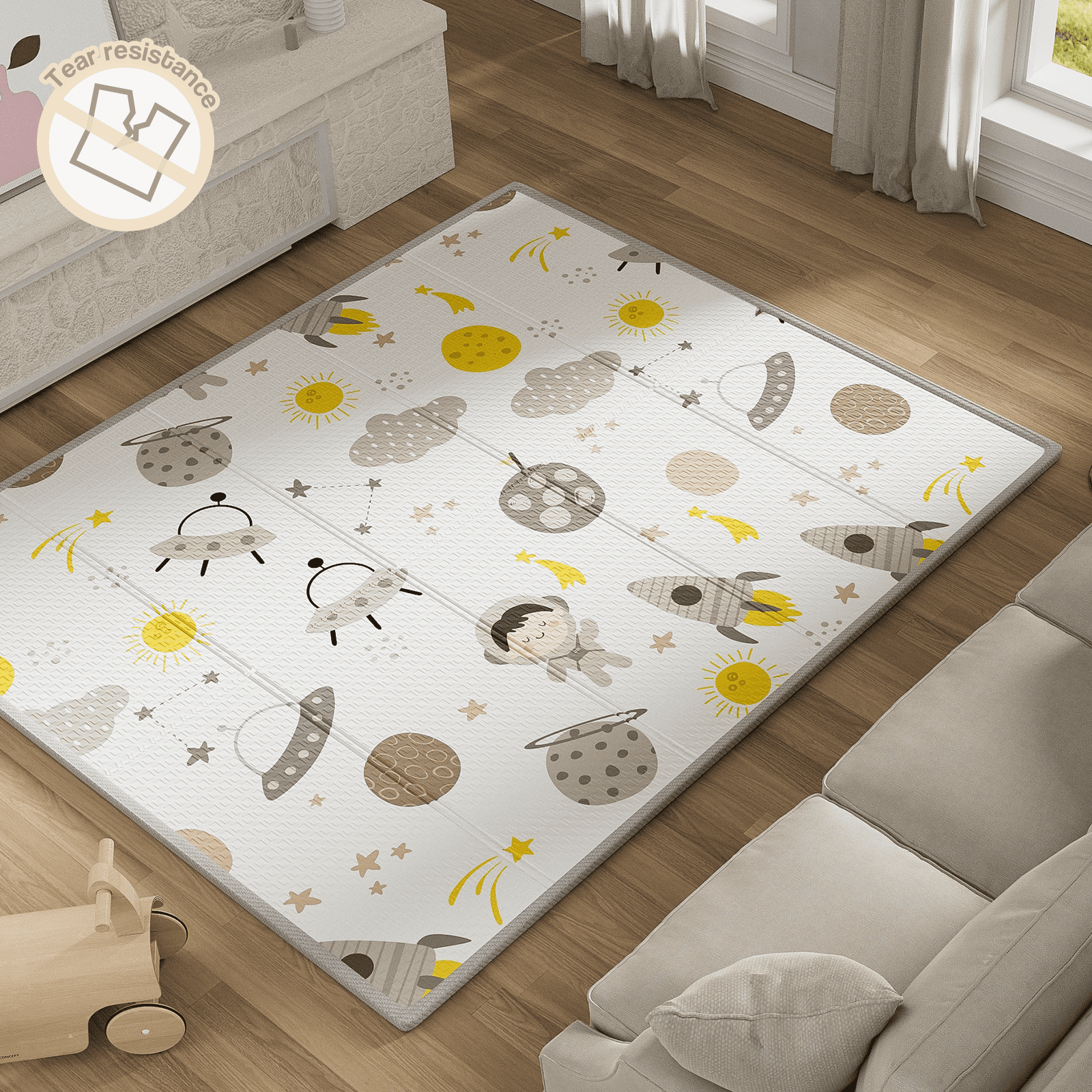 PKINOICY Baby Play Mat,Fabric Play Mat for Baby,59x71inch Baby Playmat ...