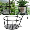 Rail Planters Hanging Railing Plant Holder Stand,Black Flower Pot ...