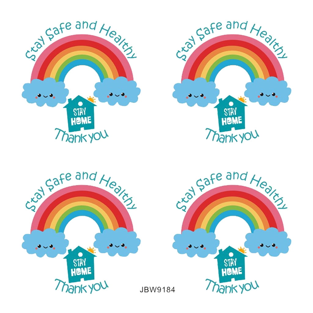 PKJHGA Sticker Cartoon Rainbow Sticker Glass Window Sticker ...