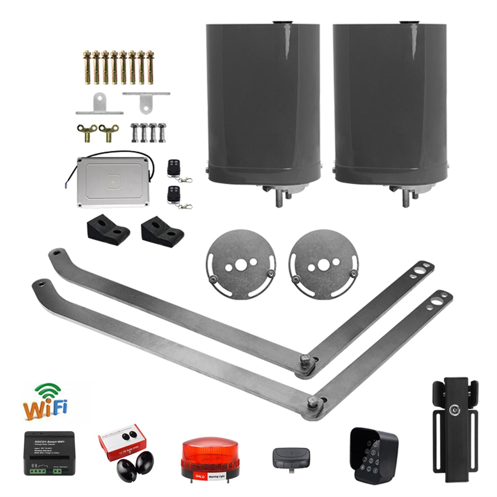 PKM-B01 Automatic Curved Folding Arm Type Double Arms Swing Gate Motor Opener Up to 8.2 Feet or ...