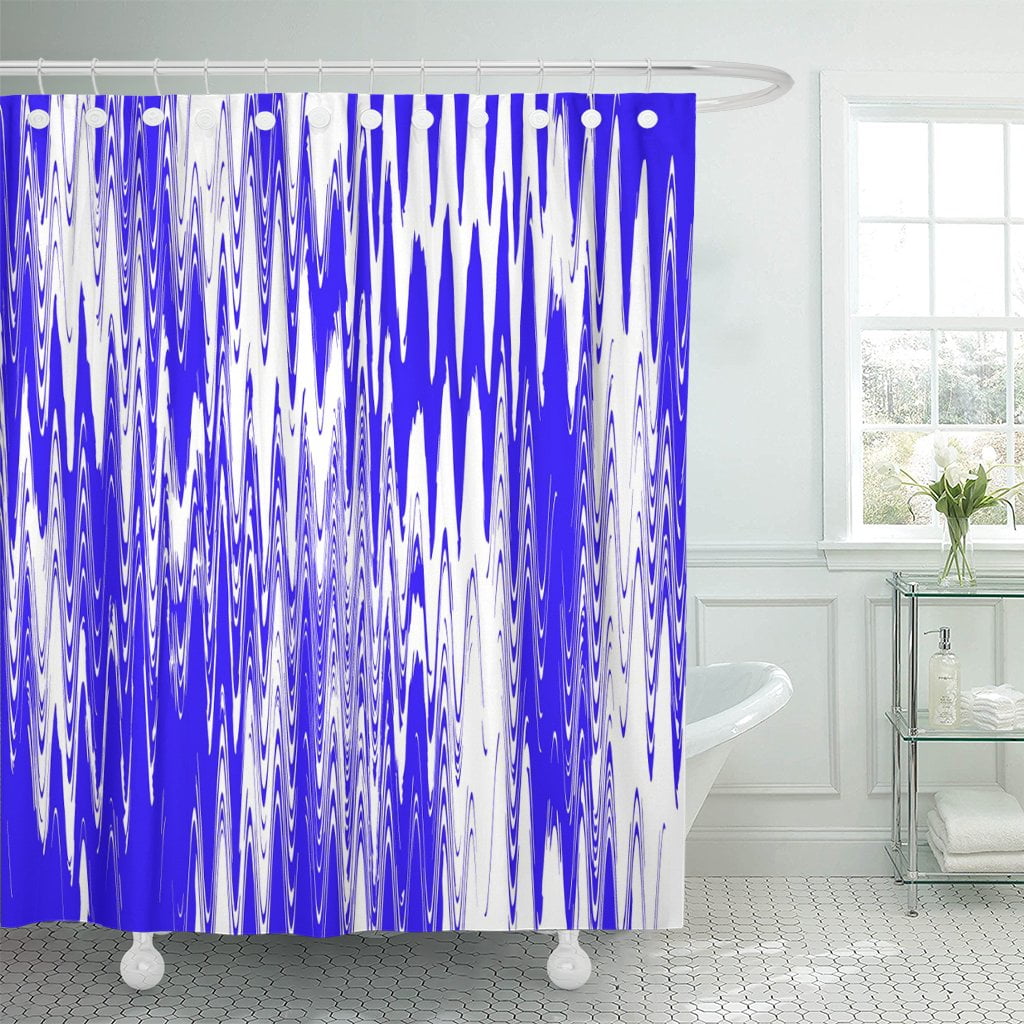 PKNMT Blue Cobalt and White Digital Posterization Made of Wavy Shower ...