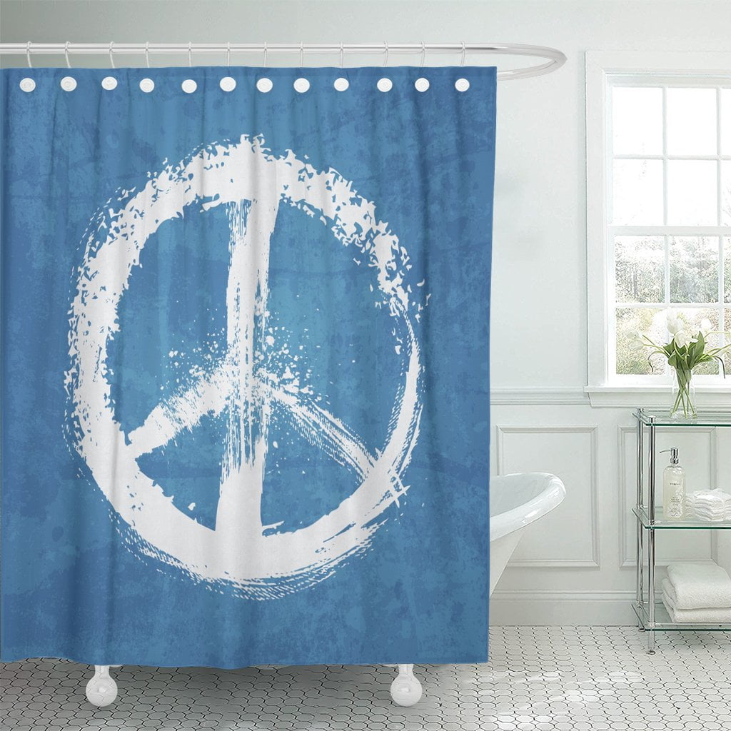 PKNMT Blue Symbol of Peace Sign World Stroke Plant Peaceful Shower ...