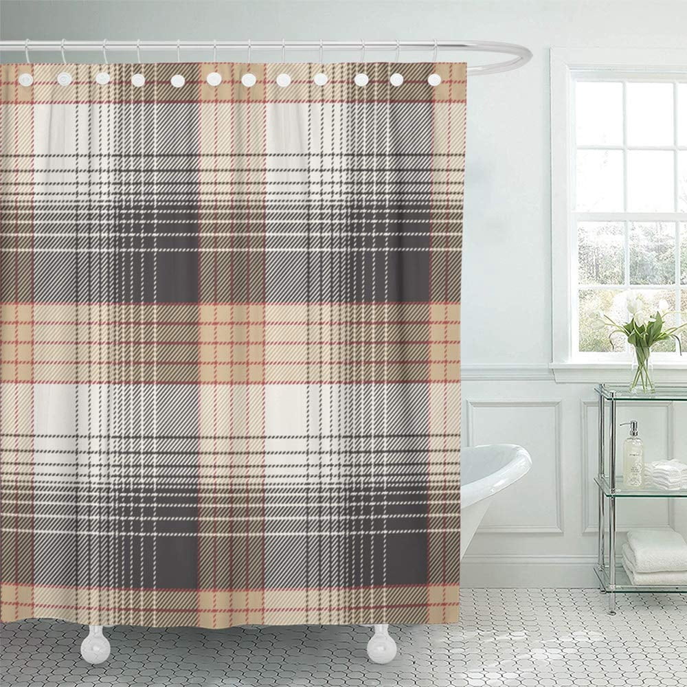 PKNMT Brown Madras Pattern Plaid Red Tartan Classic Black Check Gingham ...