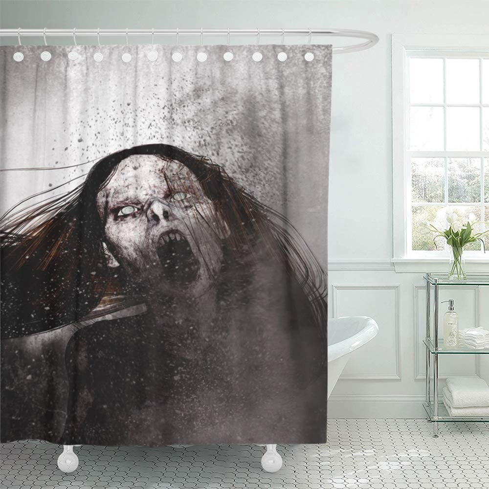 PKNMT Demon 3D of Close up Scary Ghost Woman Horror Mixed Media Face ...