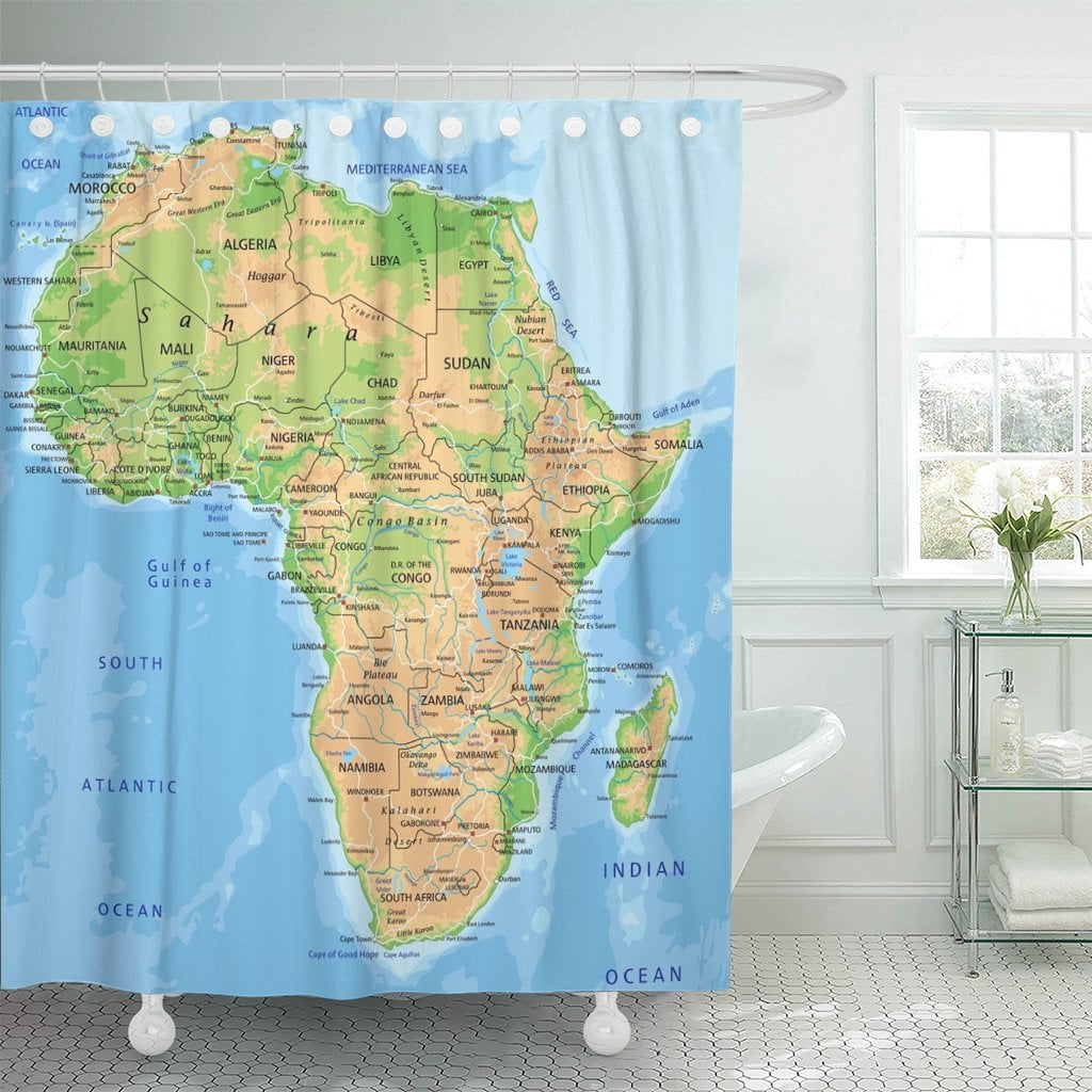 PKNMT Madagascar High Detailed Africa Physical Map Labeling African ...