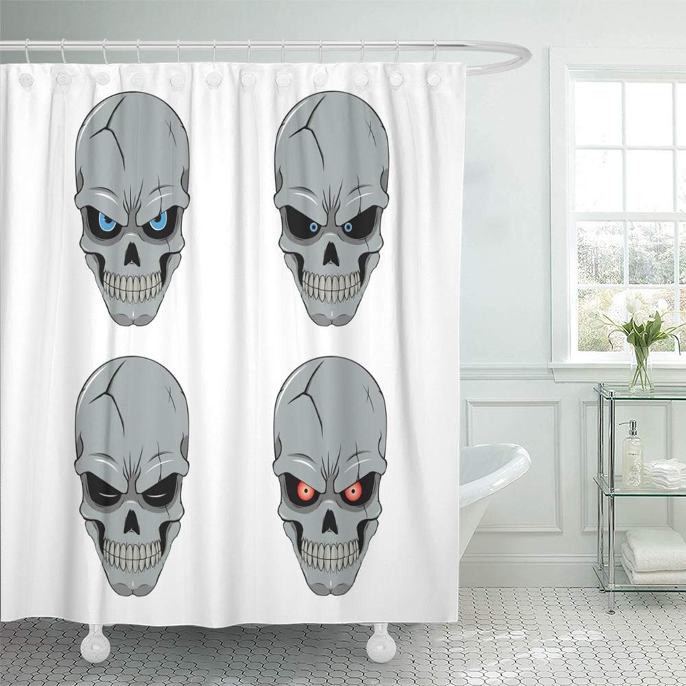 PKNMT Red Anatomy Skull Head Cartoon Bad Black Bone Crossbones Danger ...