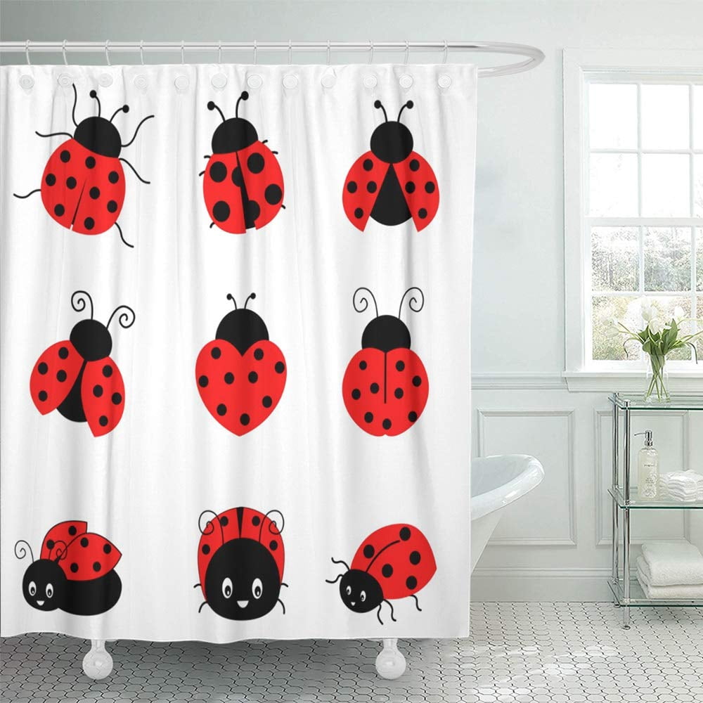 PKNMT Red Bug Cute Colorful Ladybugs Clipart Collection White Lady ...