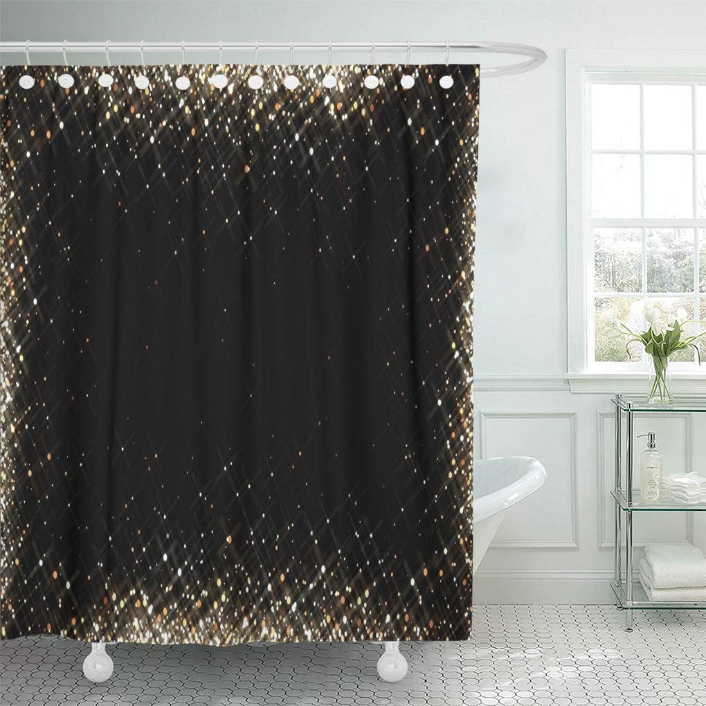 PKNMT Sparkle on Black Bright Sequins Sparkling Festive Holiday Bling Christmas Boke Bathroom ...