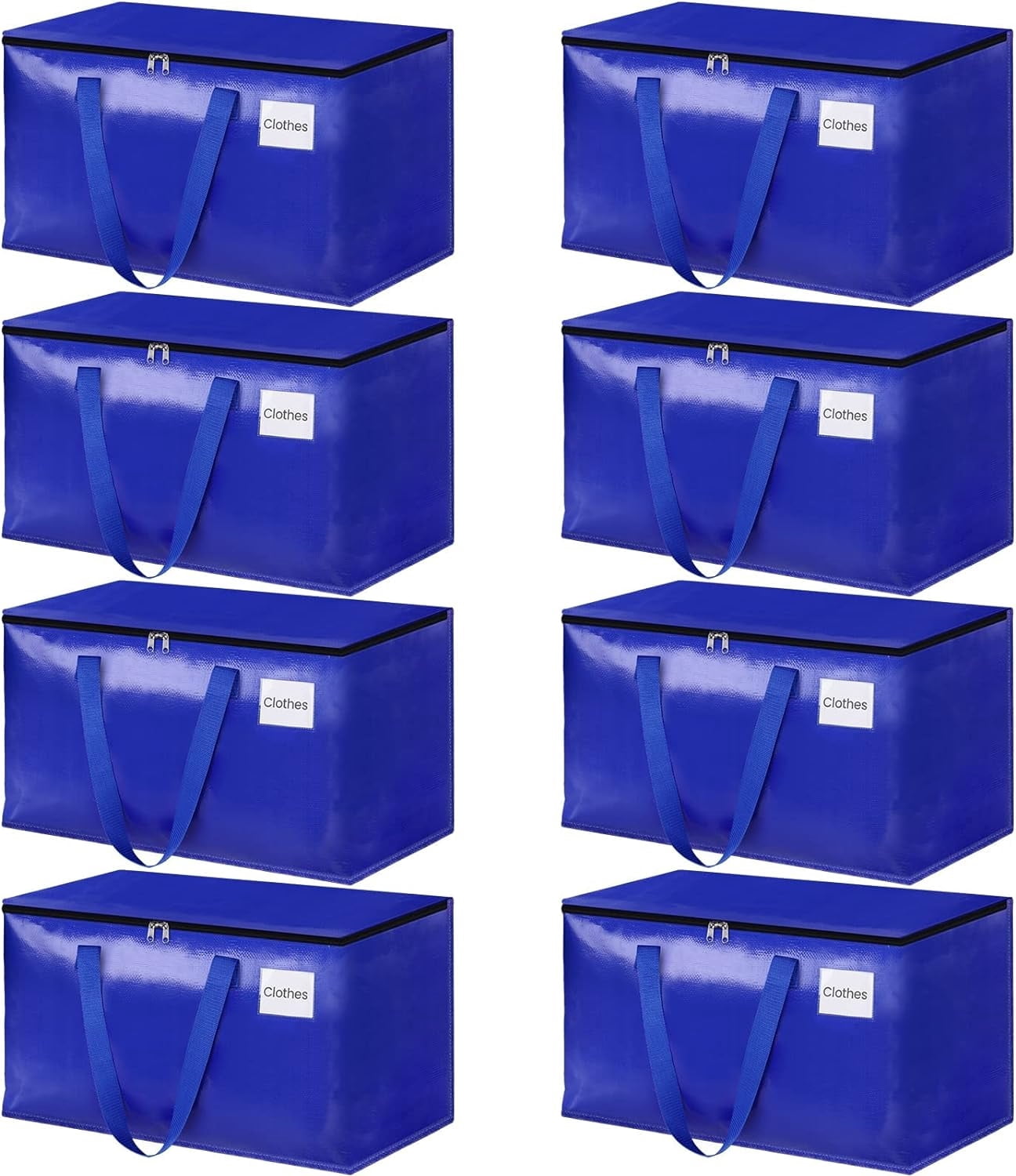 Pk-Power Foldable Closet Organizer with Strong Zippers, Blue, 8 Pack ...