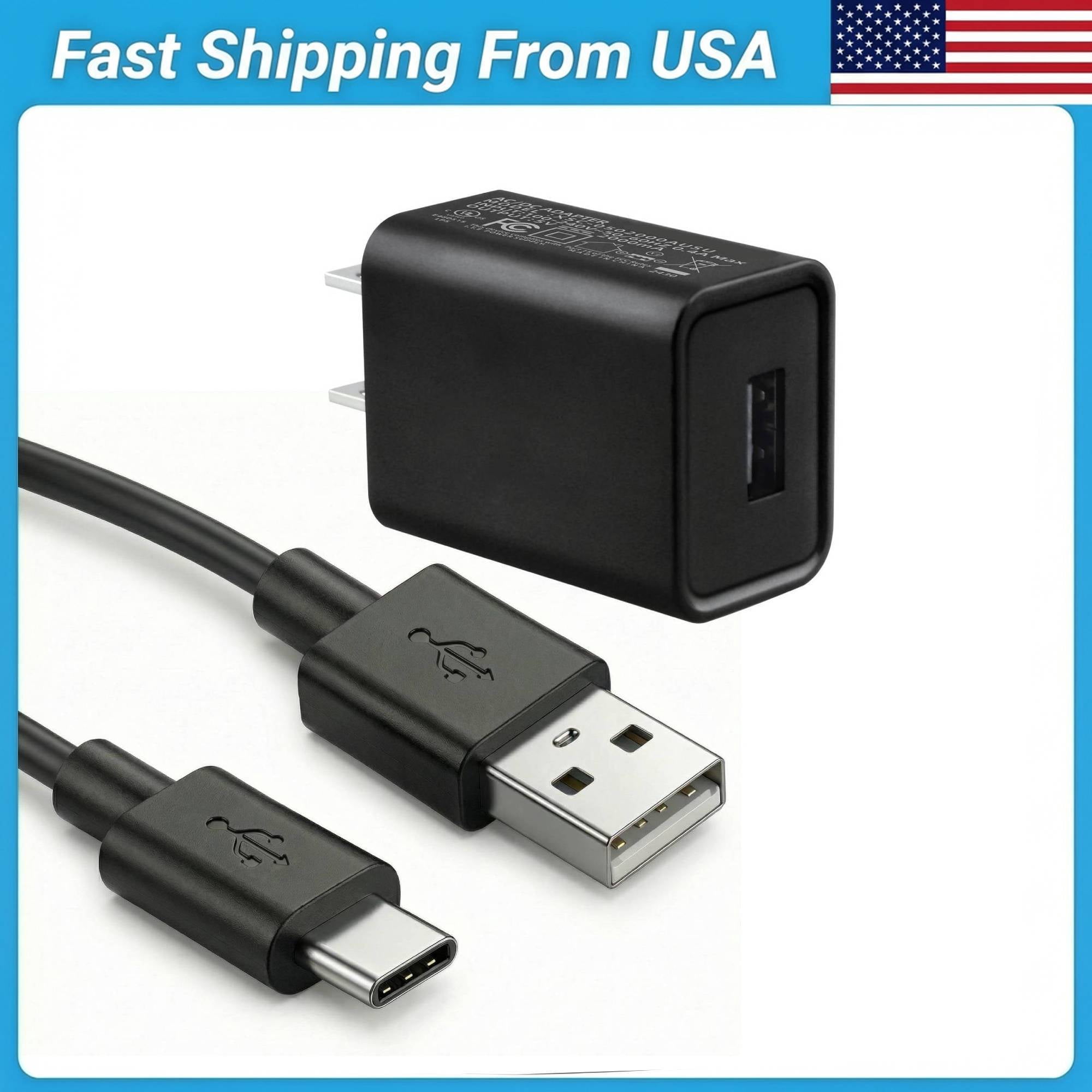 PKPOWER USB-C Charge Cable Cord Wire & Wall AC Adapter/Fast Charger ...