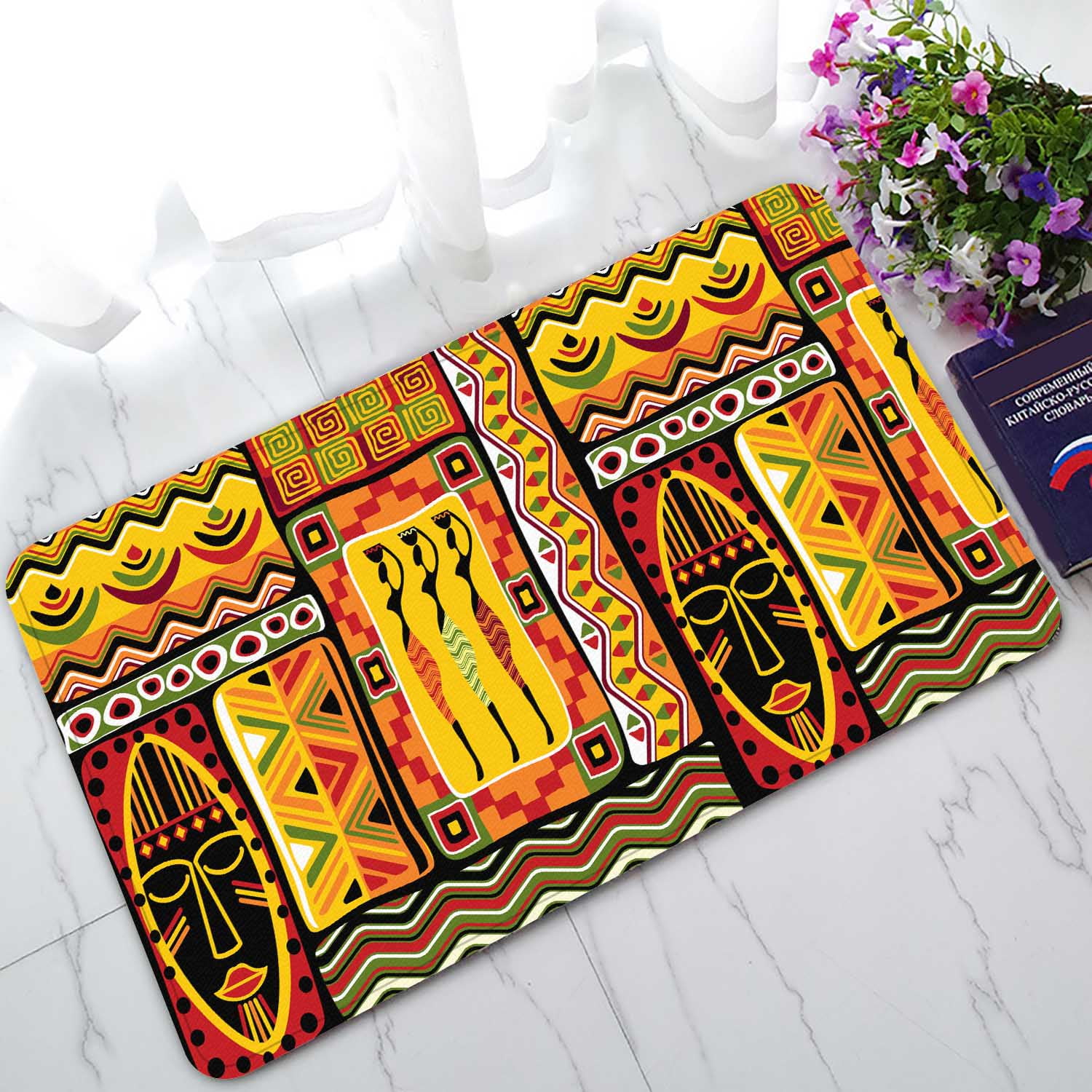 PKQWTM African Pattern Home Decor Floor Mat Area Rug Doormat Size 18x30 ...