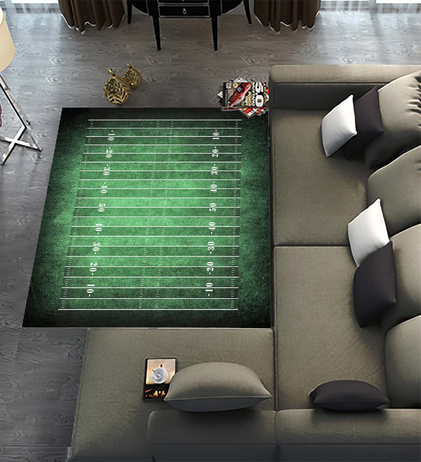 PKQWTM American Football Field Area Rugs 4 x 6ft Floor Carpet Mat for ...