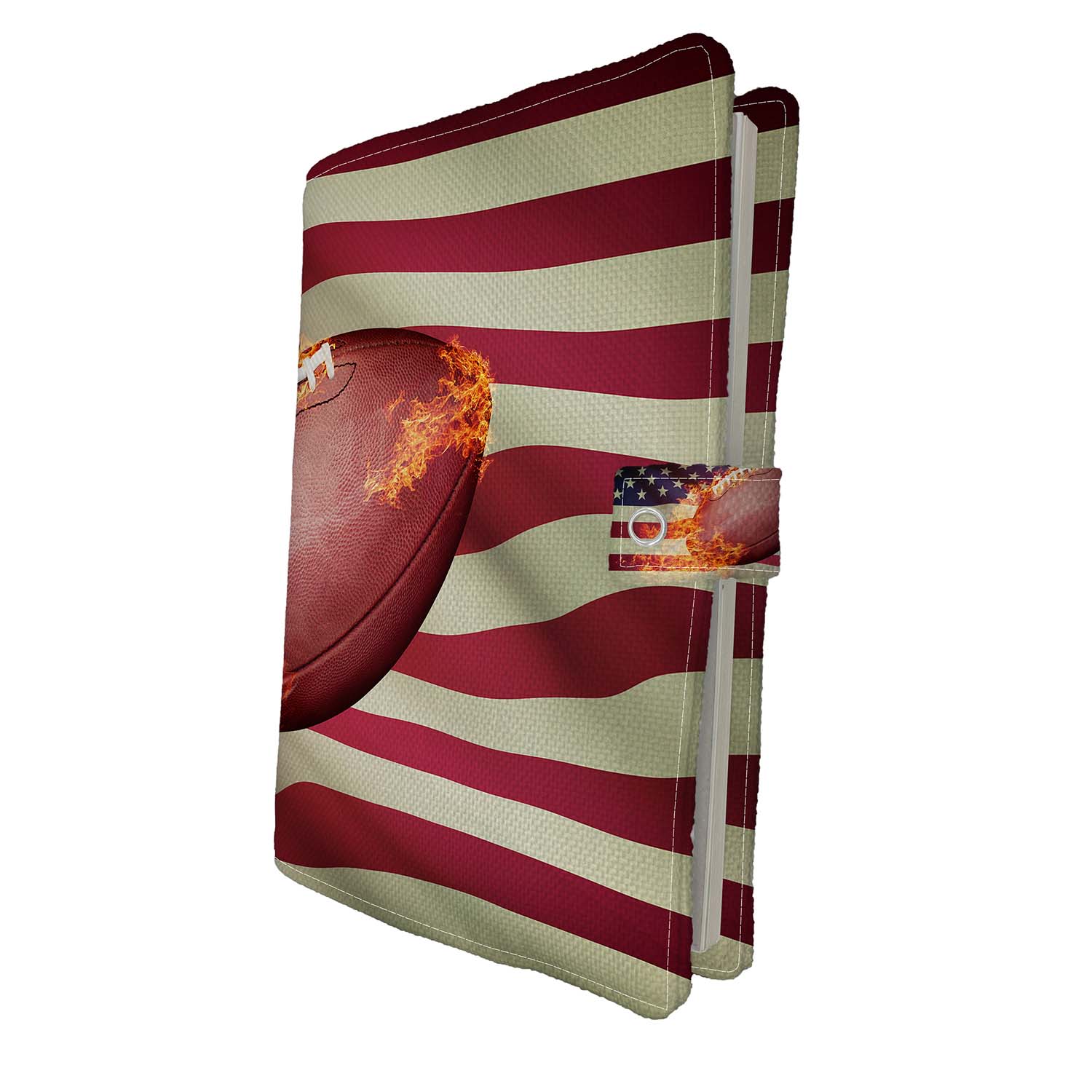 PKQWTM American Football Fire Ball USA Flag Book Cover Book Protector ...