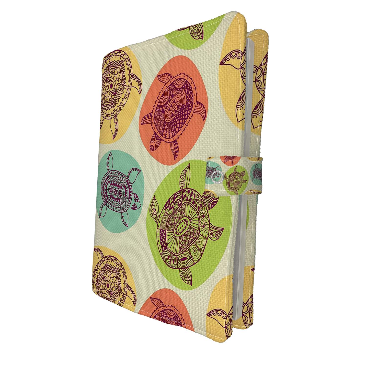 PKQWTM Animal Decor Sea Turtles Colorful Circle Book Cover Book ...