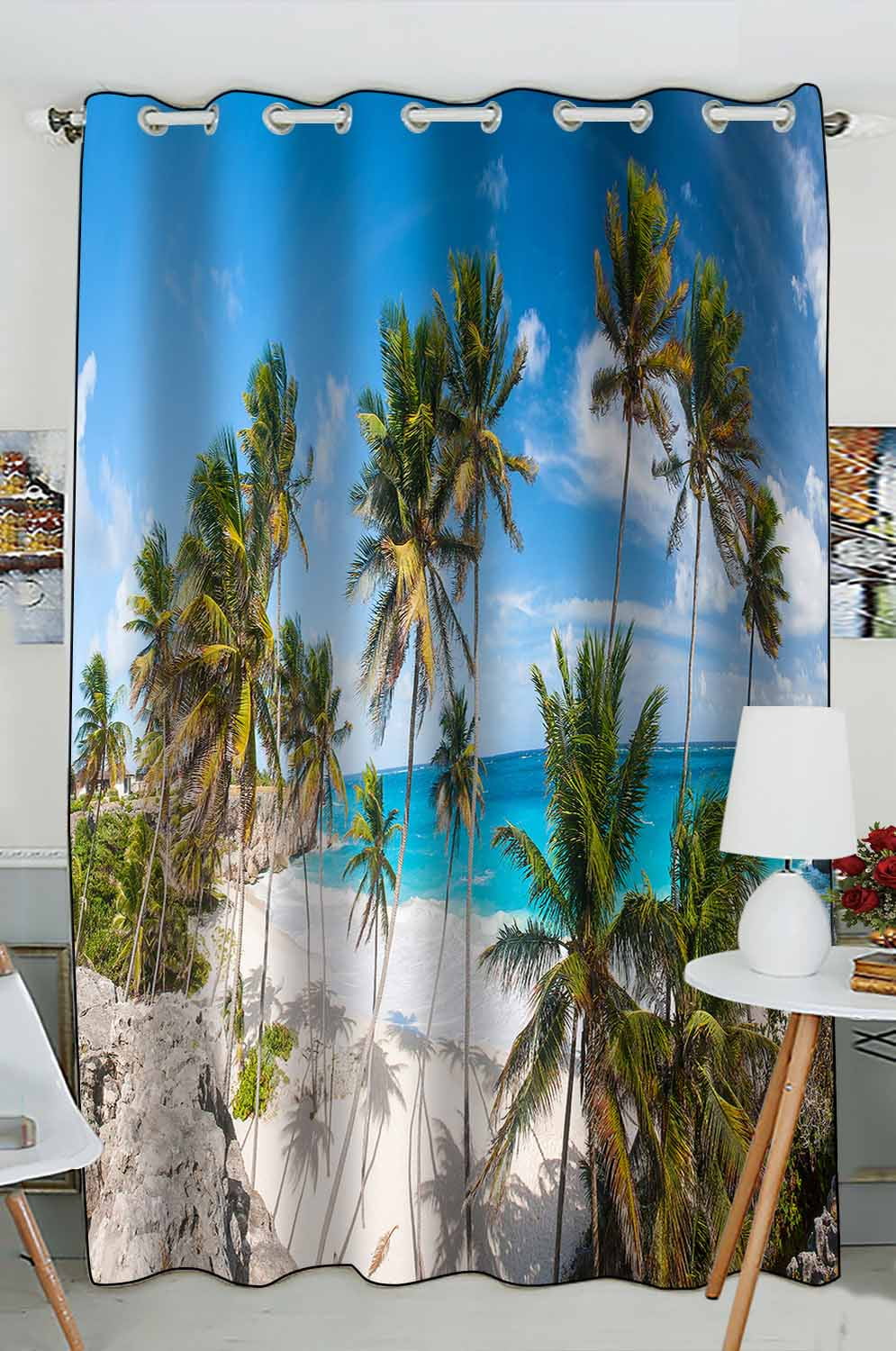 PKQWTM Beaches Caribbean Island Tropical Paradise Palms Practical heat ...