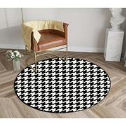 Black And White Houndstooth Rug