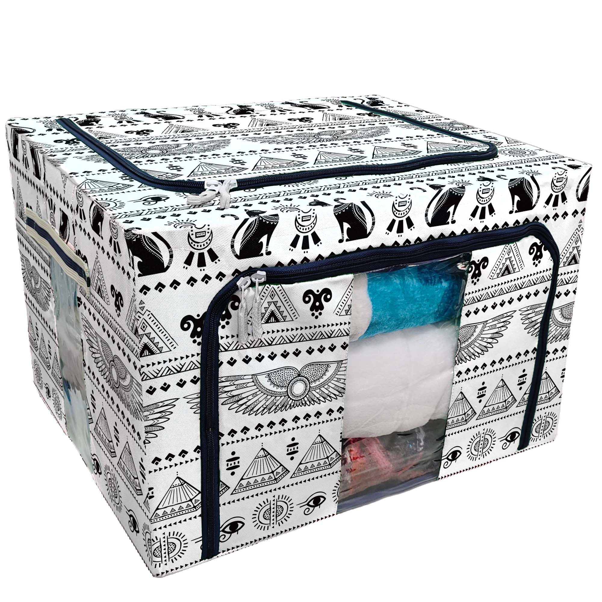 PKQWTM Black and White Tribal Ethnic Ancient Egypt Storage Bag Clear ...