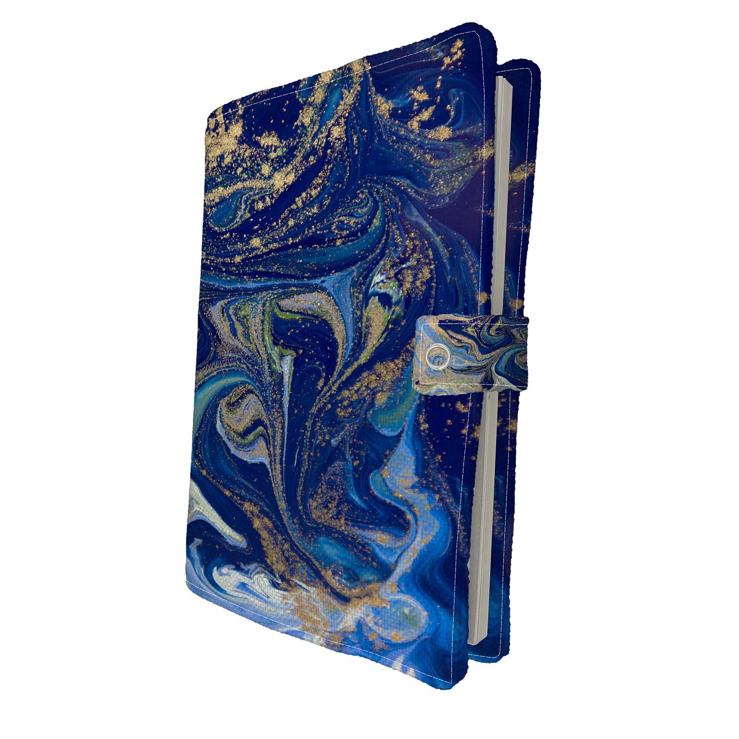 PKQWTM Blue And Gold Liquid Texture Book Cover Book Protector Book ...