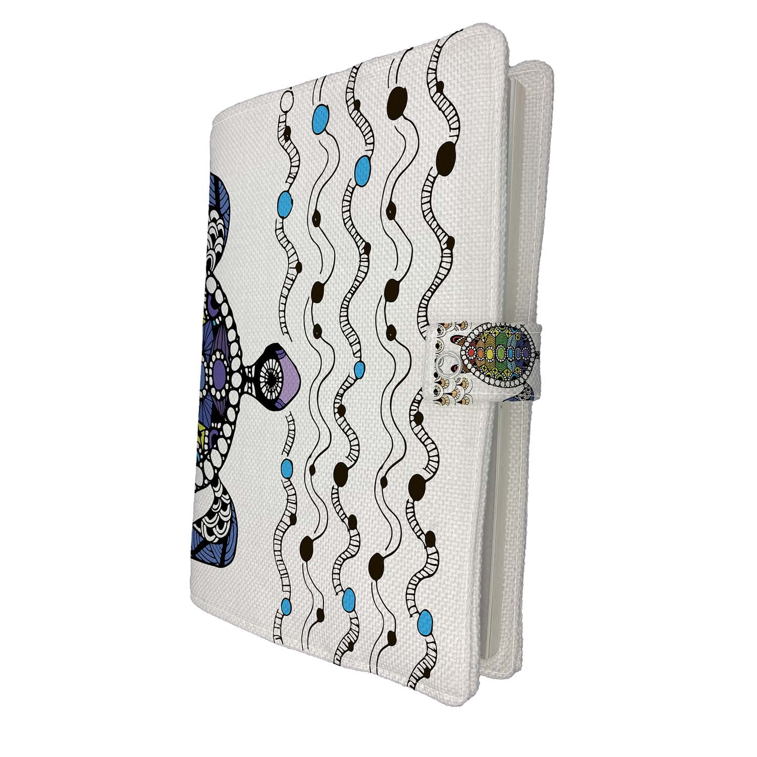 PKQWTM Bohemian Stripes Sea Turtle Ornate Book Cover Book Protector ...