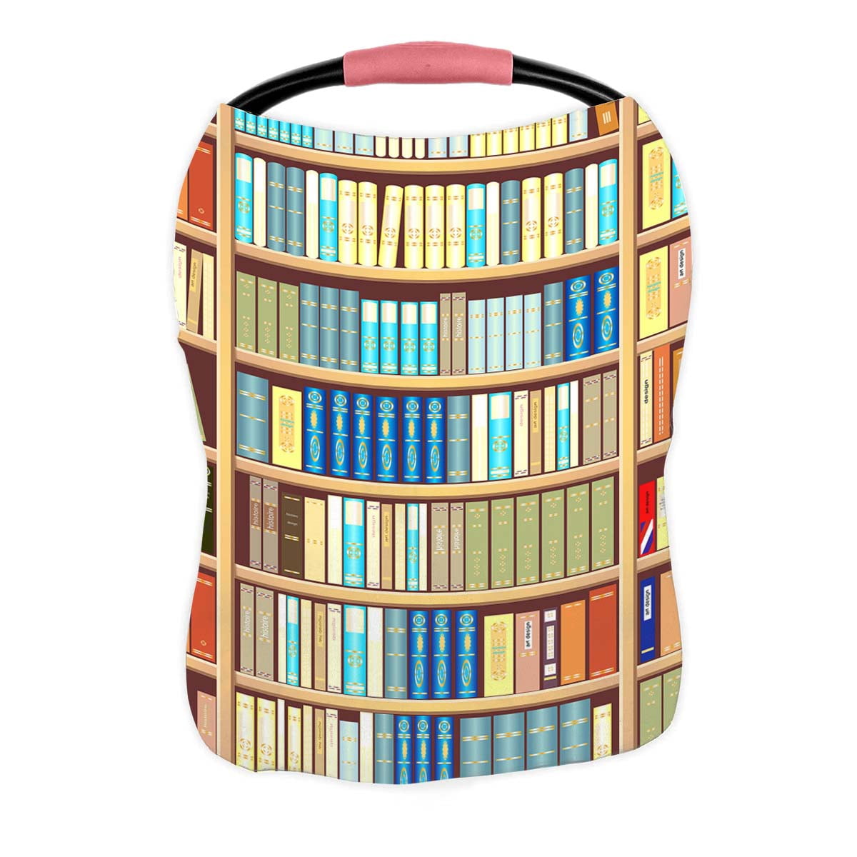 PKQWTM Bookcase Full Of Different Colorful Books Nursing Cover Baby ...