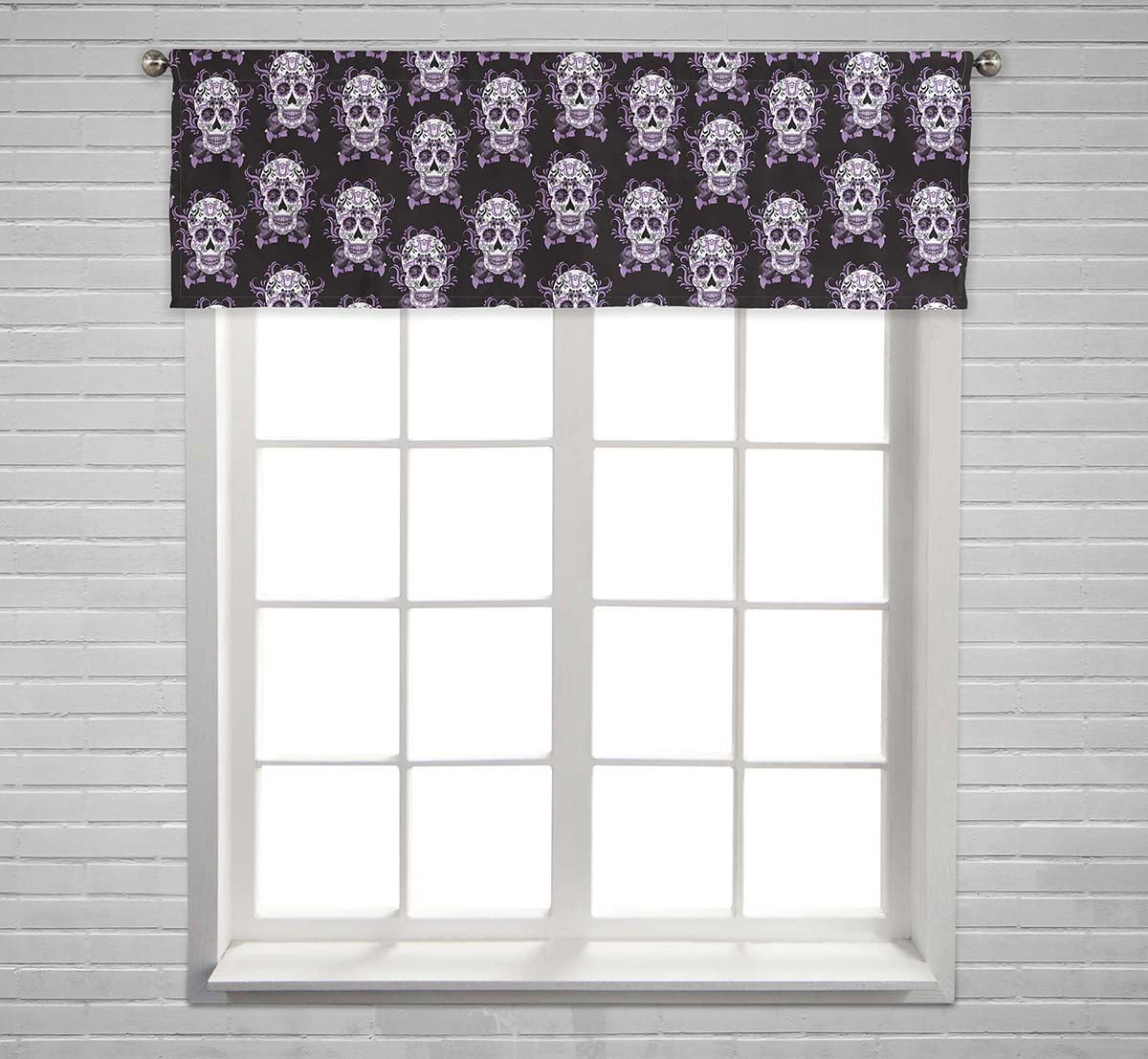 PKQWTM Celebration Festival Mexico Sugar Skull Skeleton Window Curtain ...