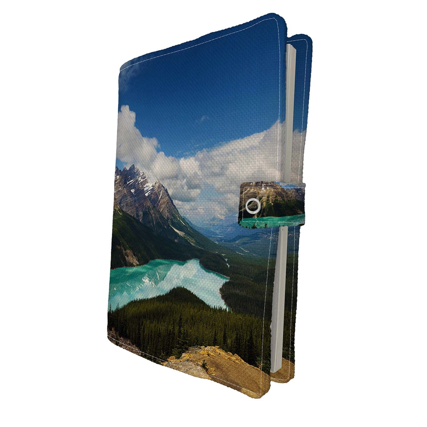 PKQWTM Cerulean Glacial Lake Mountain Scenery Book Cover Book Protector ...