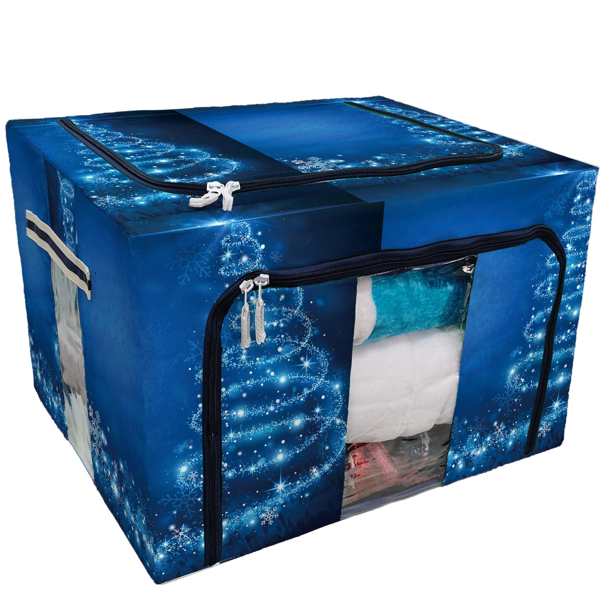 PKQWTM Christmas Tree Storage Bag Clear Window Storage Bins Boxes Large ...