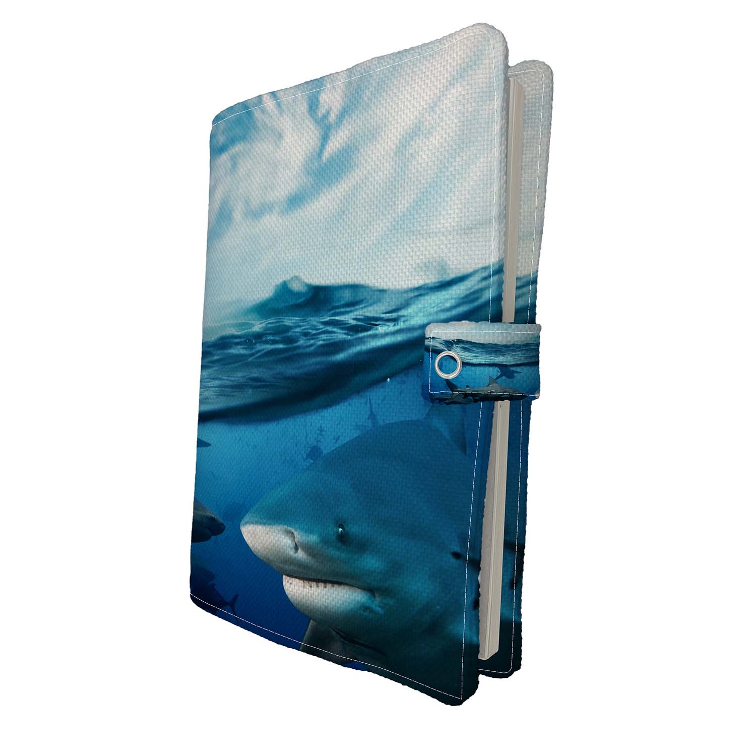 PKQWTM Cloudy Divine Sunlight Dangerous Sharks Underwater Book Cover ...