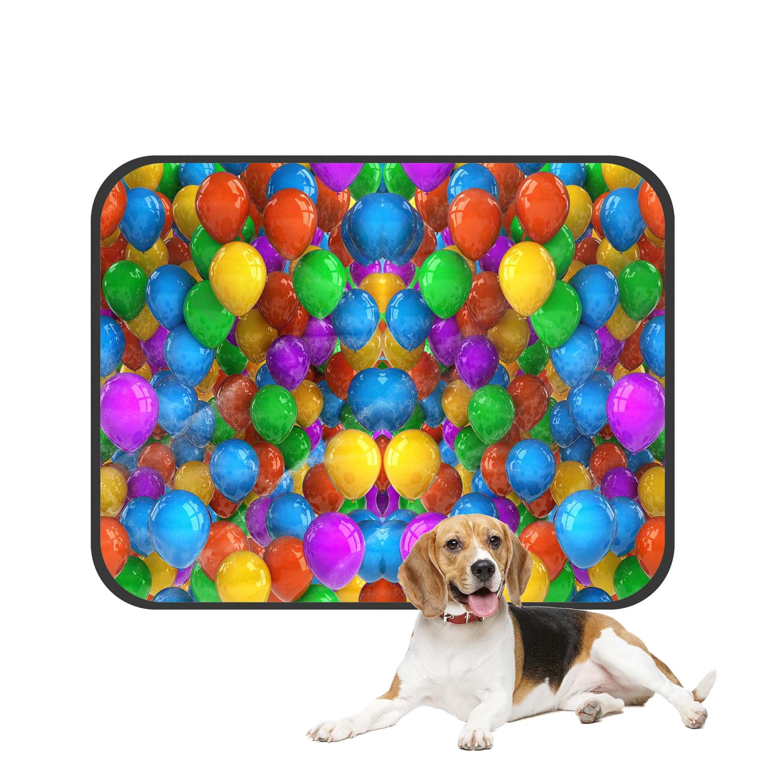 PKQWTM Colorful Party Balloon Dozens Of Balloons Pet Dog Cat Bed Pee ...