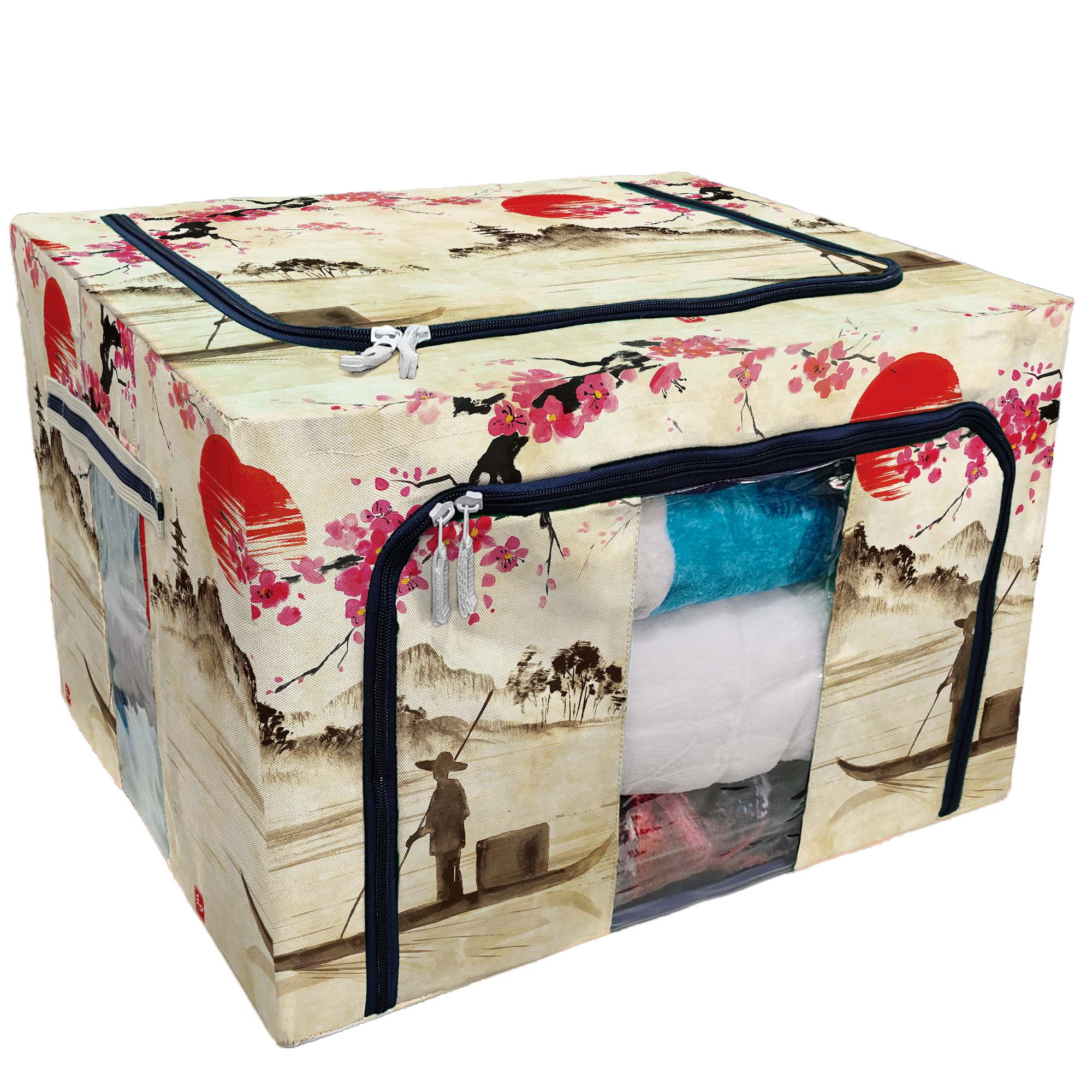 PKQWTM Creative Classical Japanese Ink Painting Sunset Sakura Branches ...