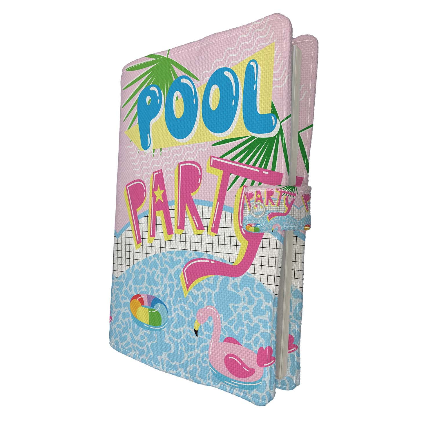 PKQWTM Cute Cartoon Pool Float Flamingo Pool Party Book Cover Book ...