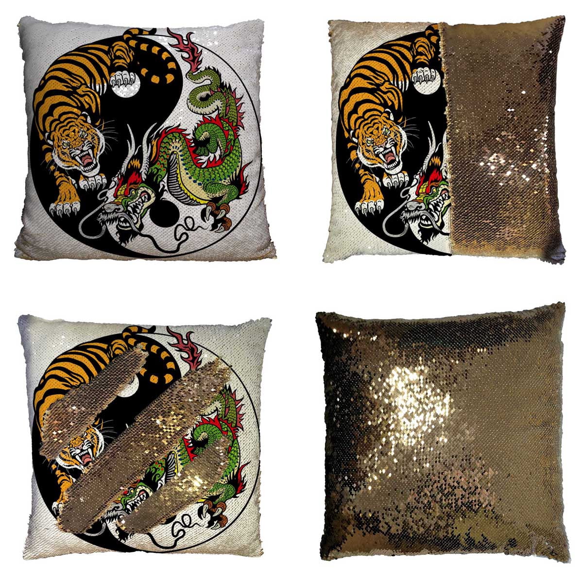PKQWTM Dragon And Tiger Yin Yang Symbol Of Harmony And Balance ...