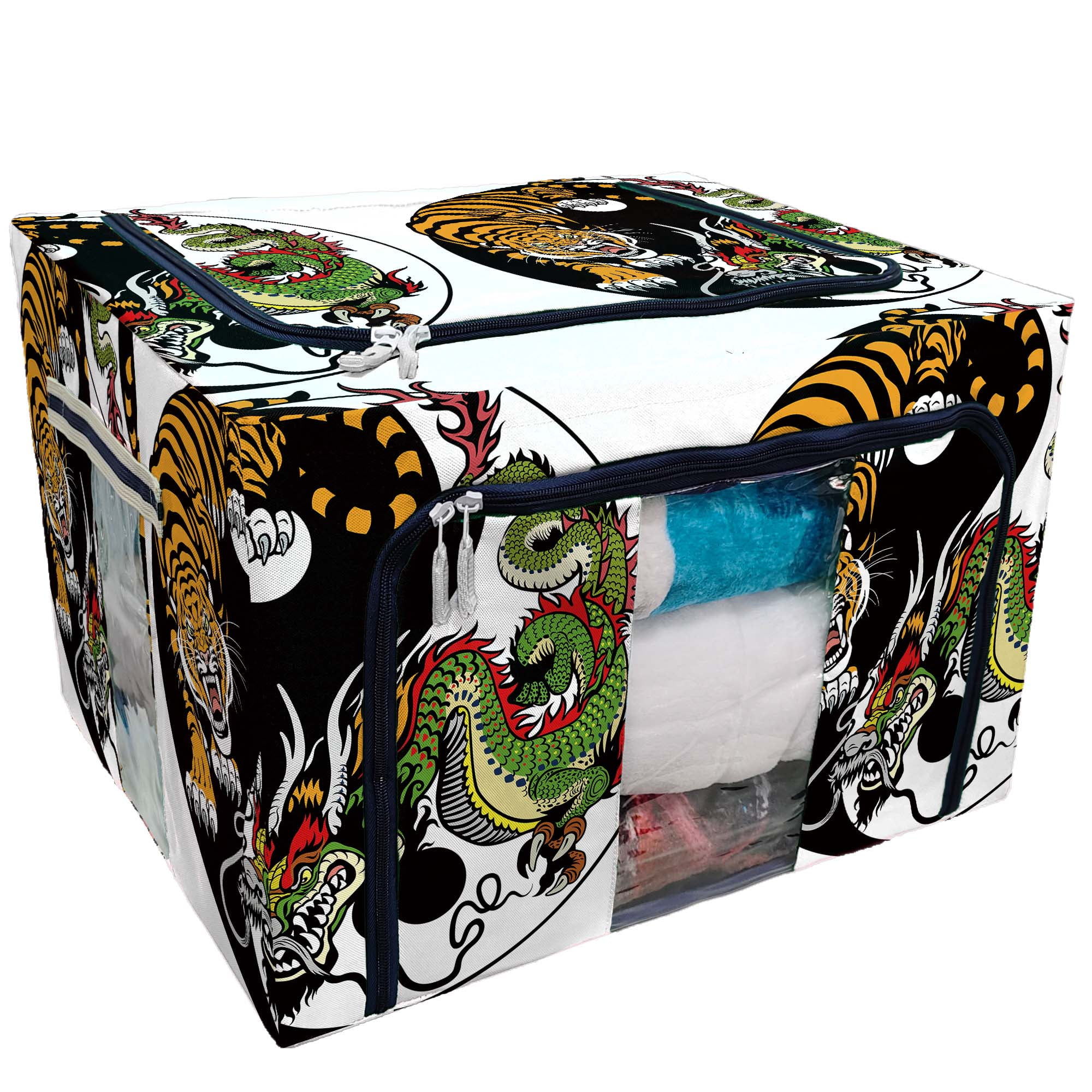 PKQWTM Dragon And Tiger Yin Yang Symbol Of Harmony And Balance Storage ...