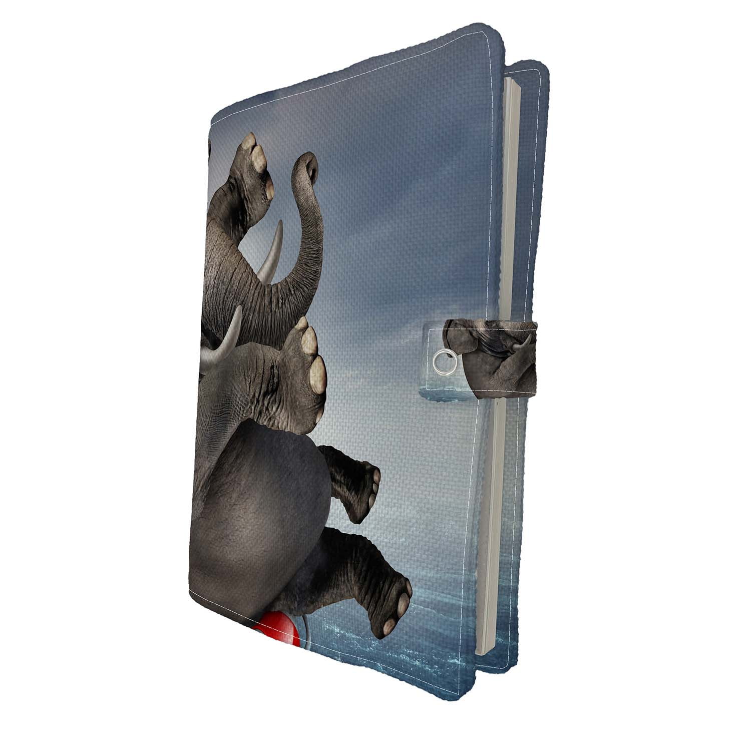 PKQWTM Elephant Floating On A Life Preserver Book Cover Book Protector ...