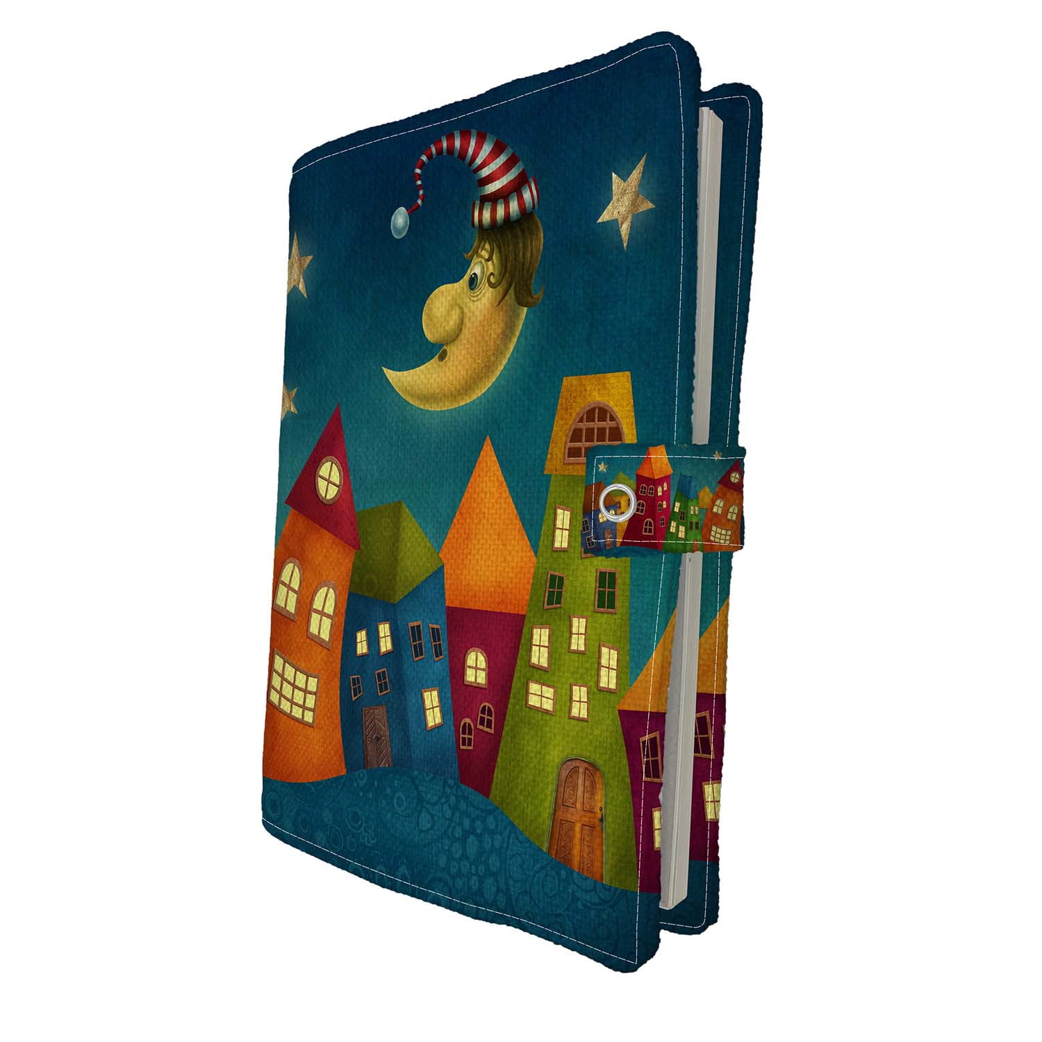 PKQWTM Fantasy colorful houses row Book Cover Book Protector Book ...