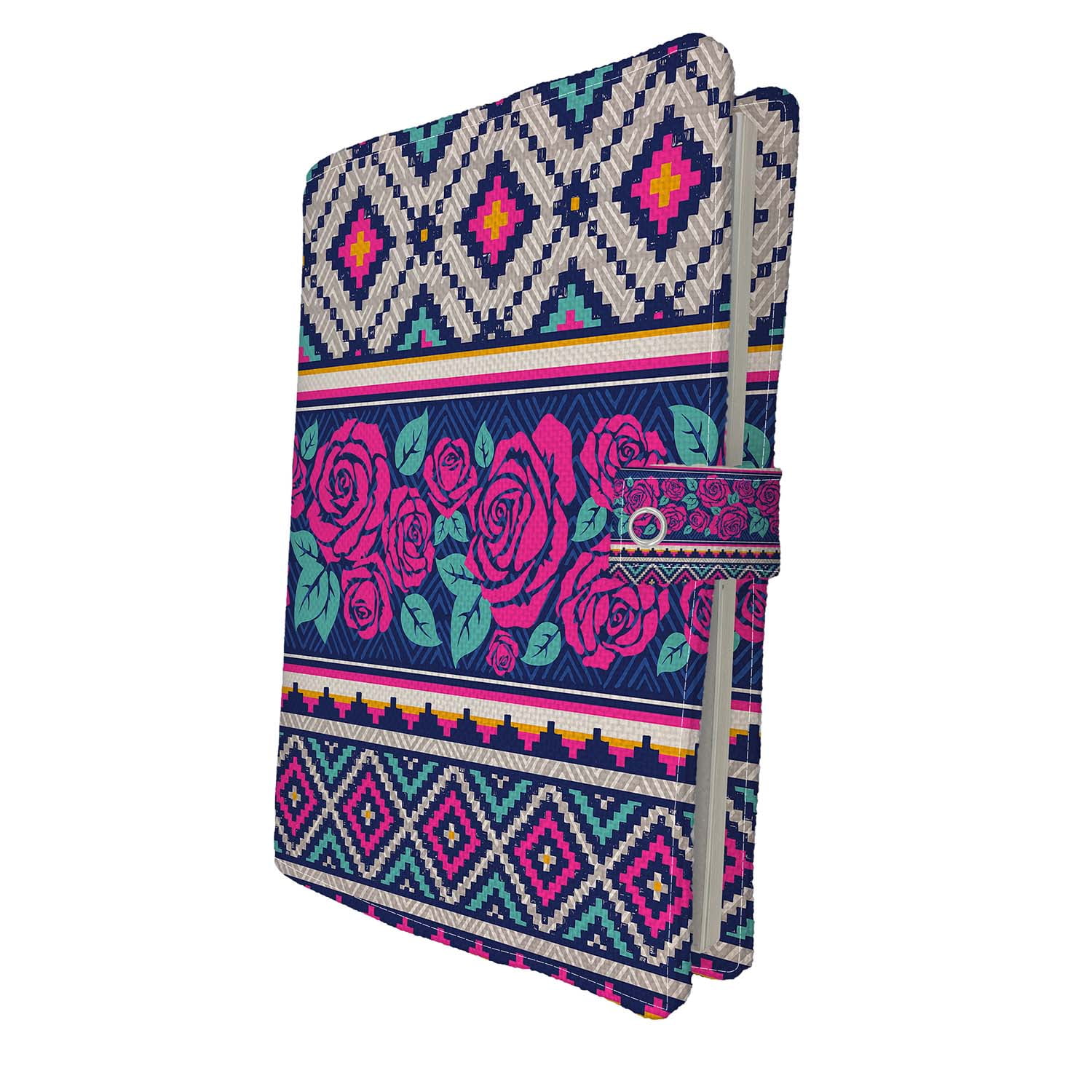 PKQWTM Flower Rose Ethnic Trible Book Cover Book Protector Book Sleeve ...