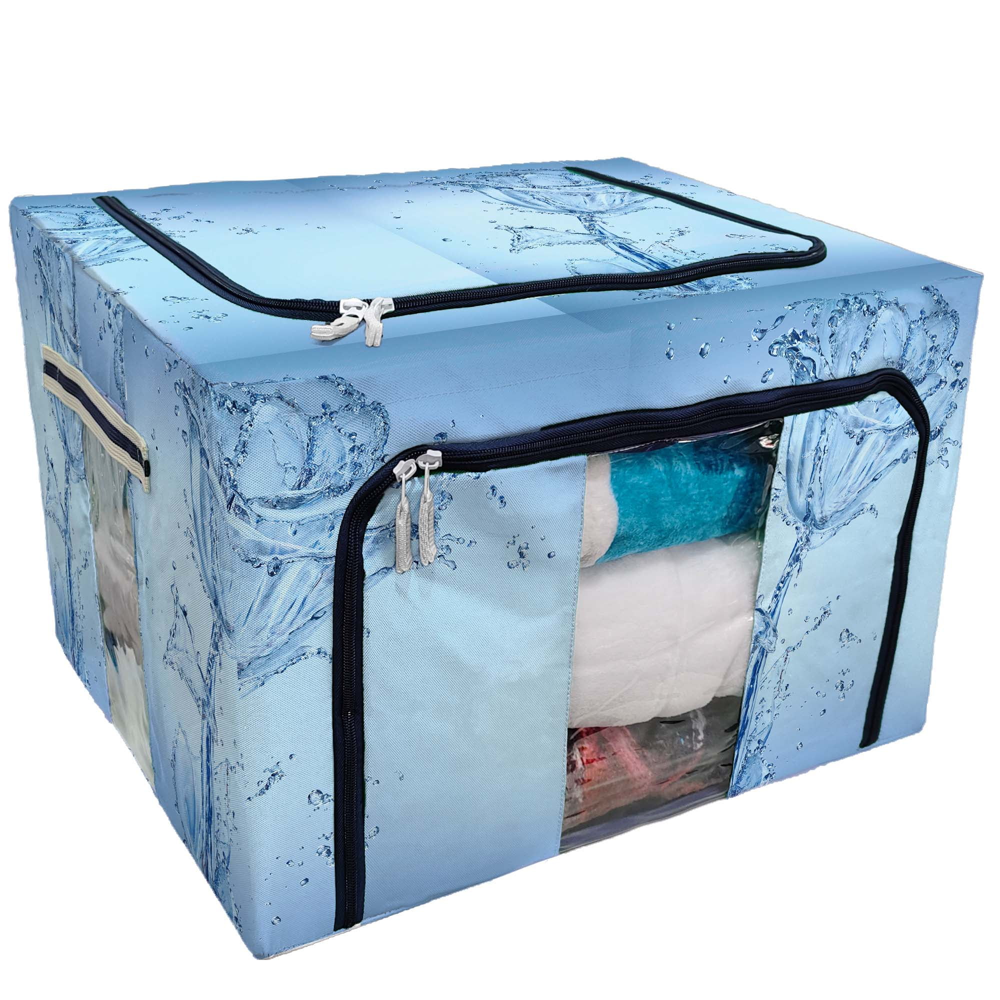 PKQWTM Flower Rose Storage Bag Clear Window Storage Bins Boxes Large ...