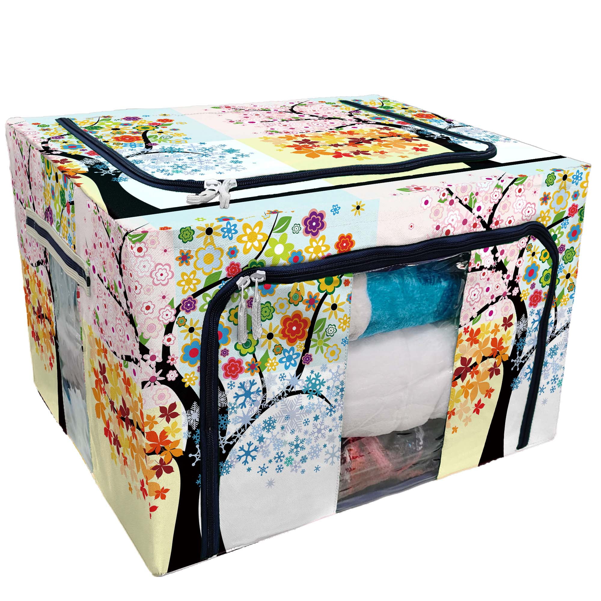 PKQWTM Four Season Tree Storage Bag Clear Window Storage Bins Boxes ...