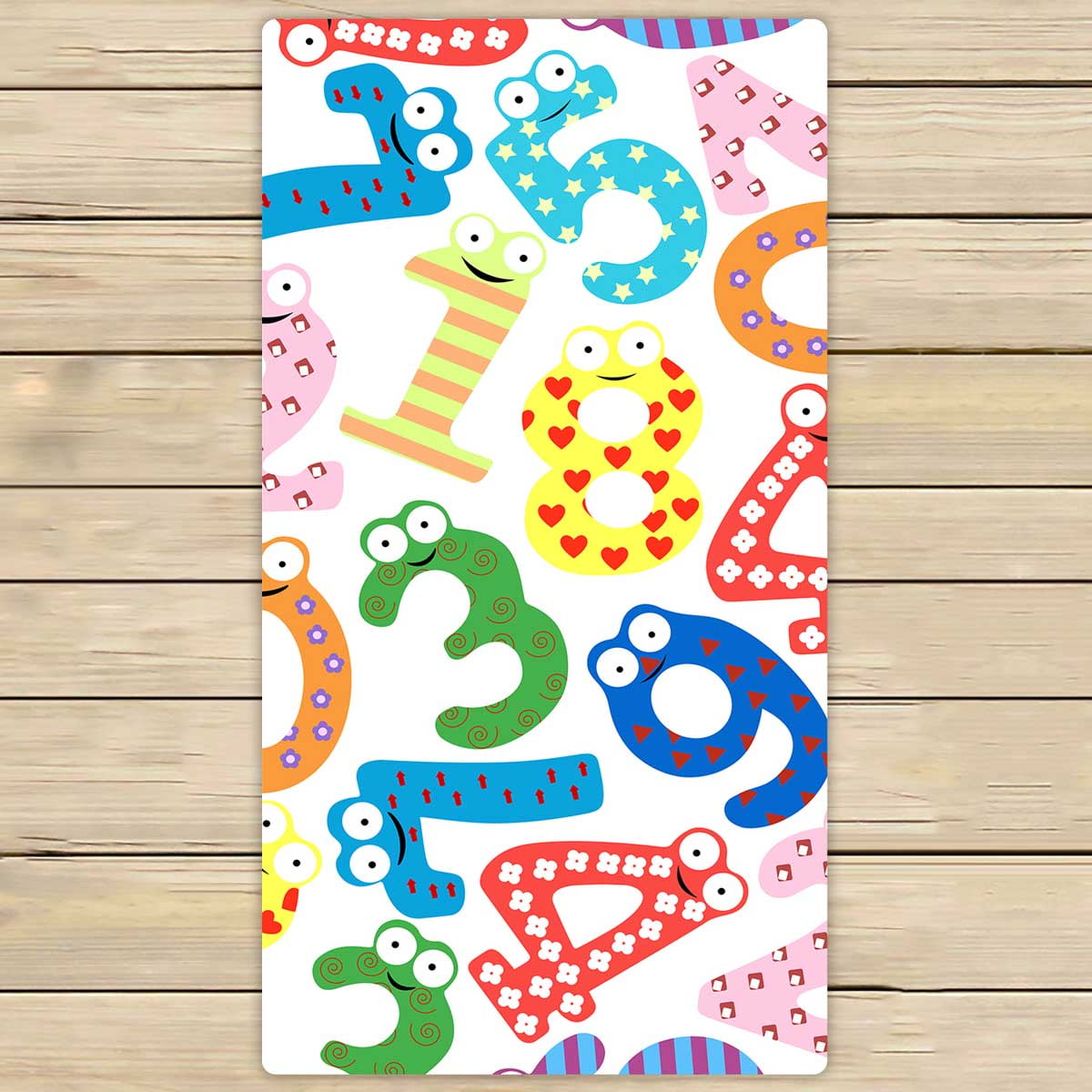 PKQWTM Funny Number Microfiber Bath Towels Bathroom Body Shower Towel ...