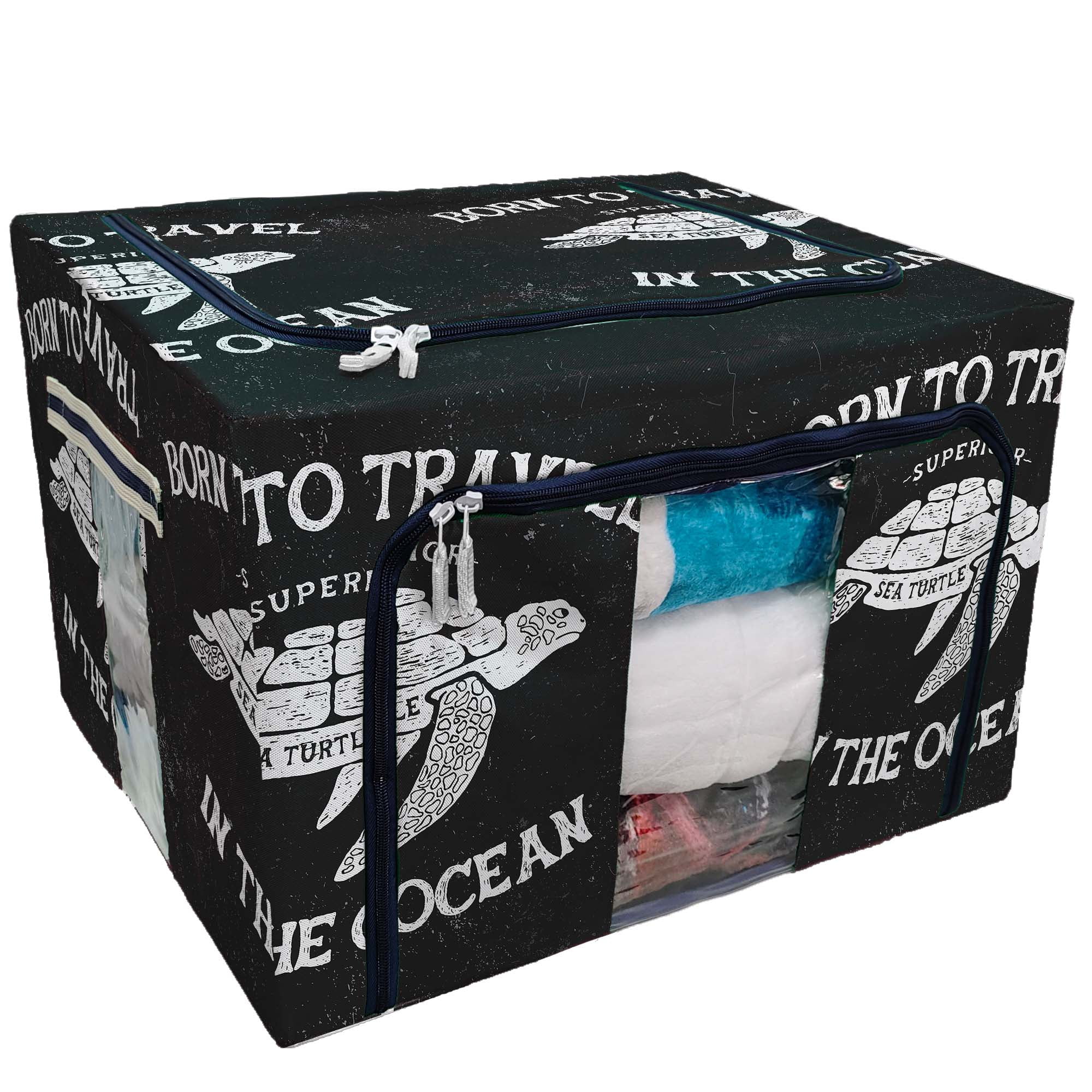 PKQWTM Funny Sea Turtle Art Funny Sea Turtle Art Born to Travel in the ...