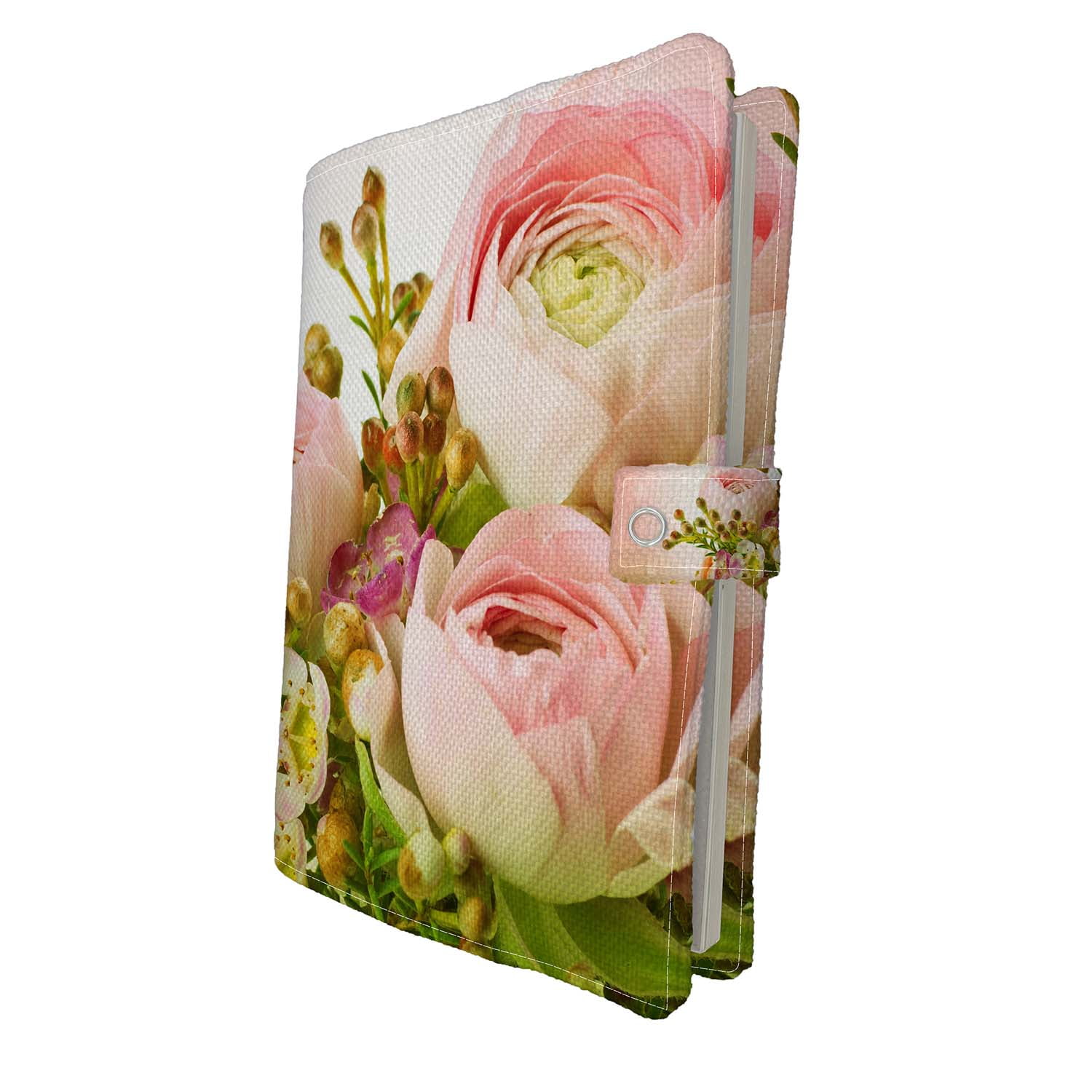 PKQWTM Gentle Bouquet From Pink Roses And Small Flower Book Cover Book ...
