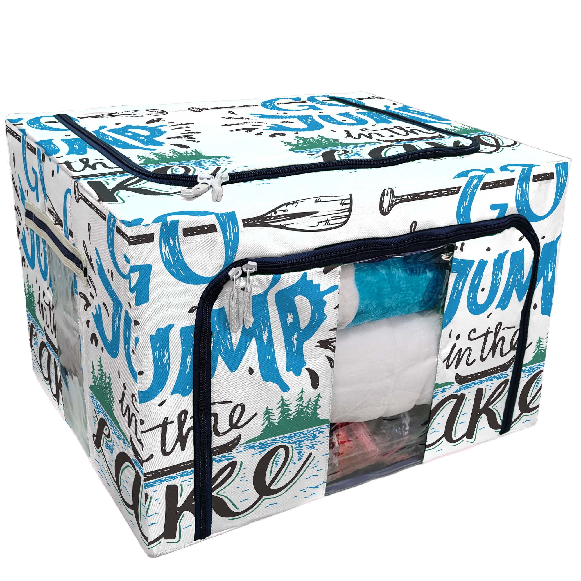 PKQWTM Go Jump Lake Lake House Rustic Wall Lakeside Cottage Storage Bag ...