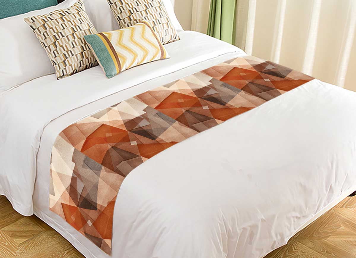 PKQWTM Grungy and grainy bleached Bed Runner Bedroom Bedding Decor ...