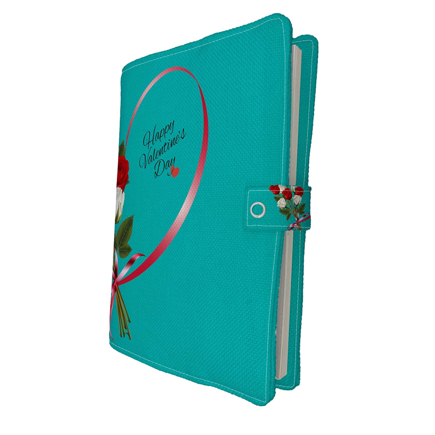 PKQWTM Happy Valentine'S Day Beautiful With Roses And Red Ribbon Book ...