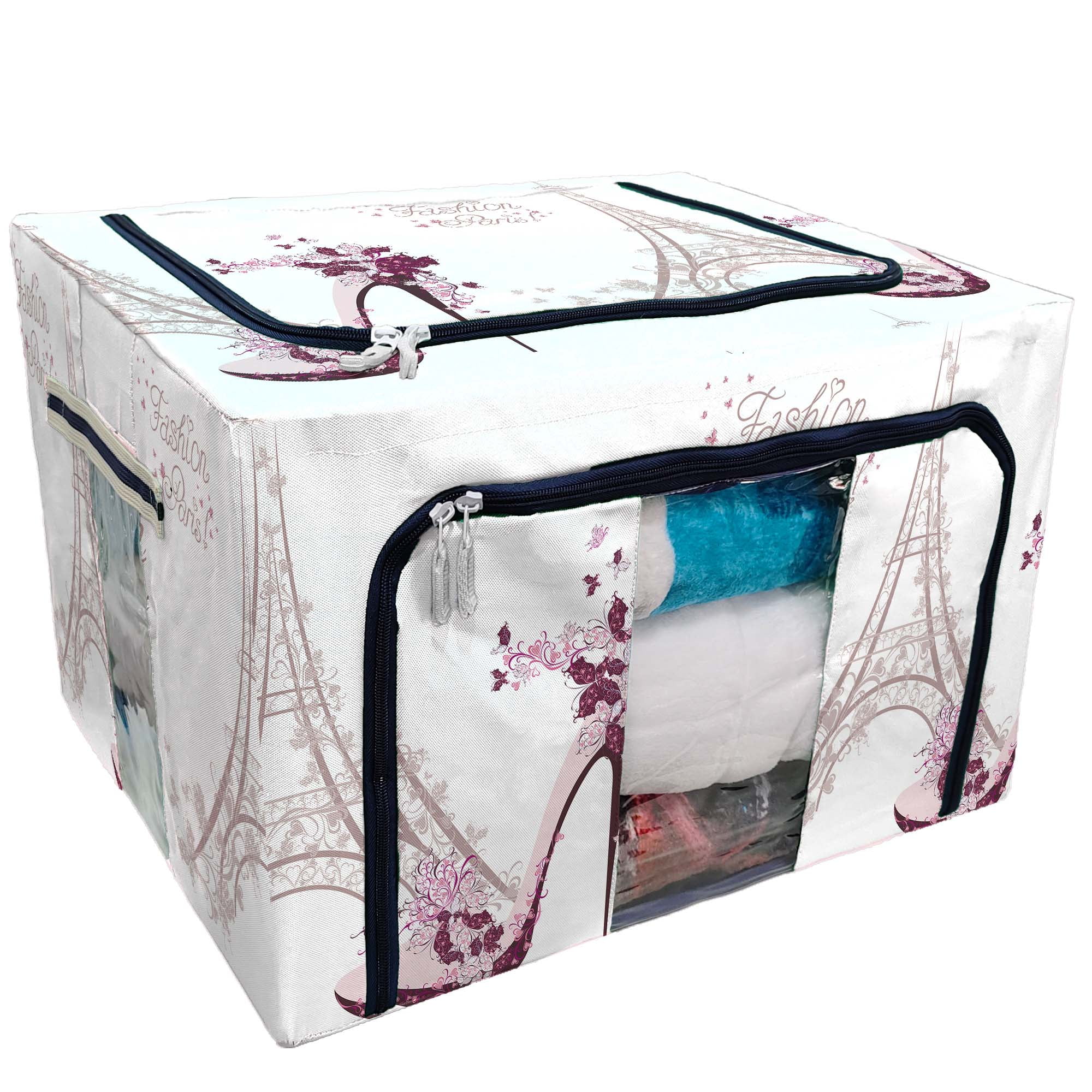 PKQWTM High-Heeled Shoes Eiffel Tower Storage Bag Clear Window Storage ...