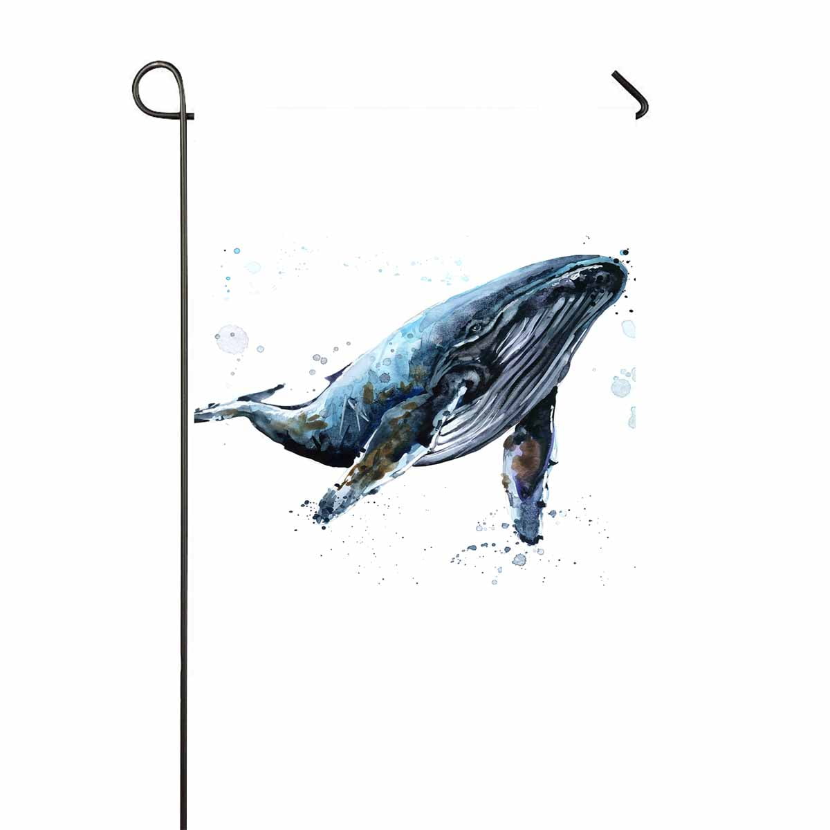 PKQWTM Humpback whale Underwater fauna Yard Decor Home Garden Flag Size ...
